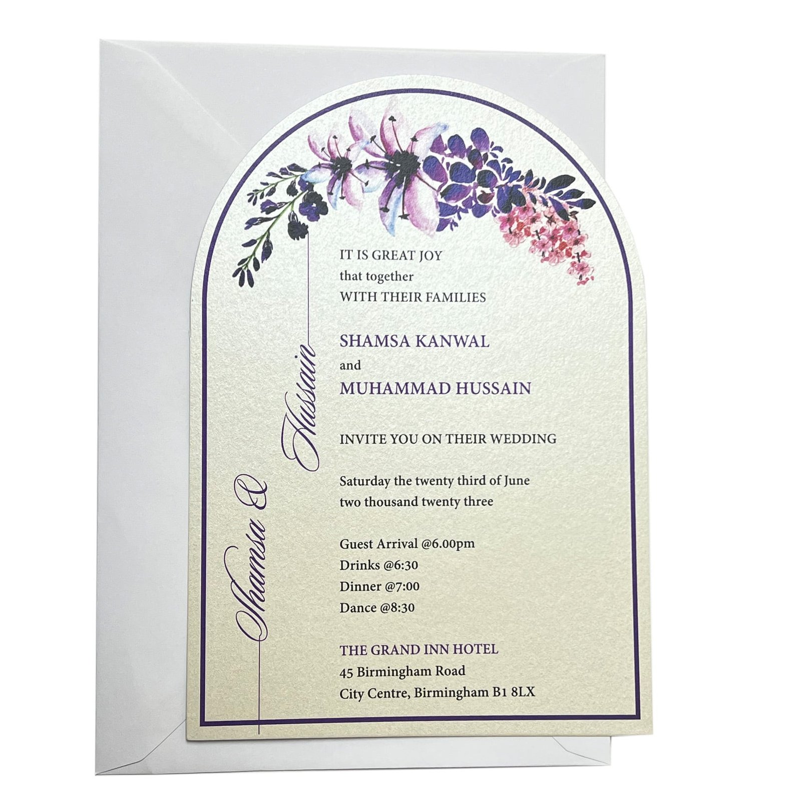 Arch Wedding Invite 01 - Muslim Invitation Card - Rawal Grafix