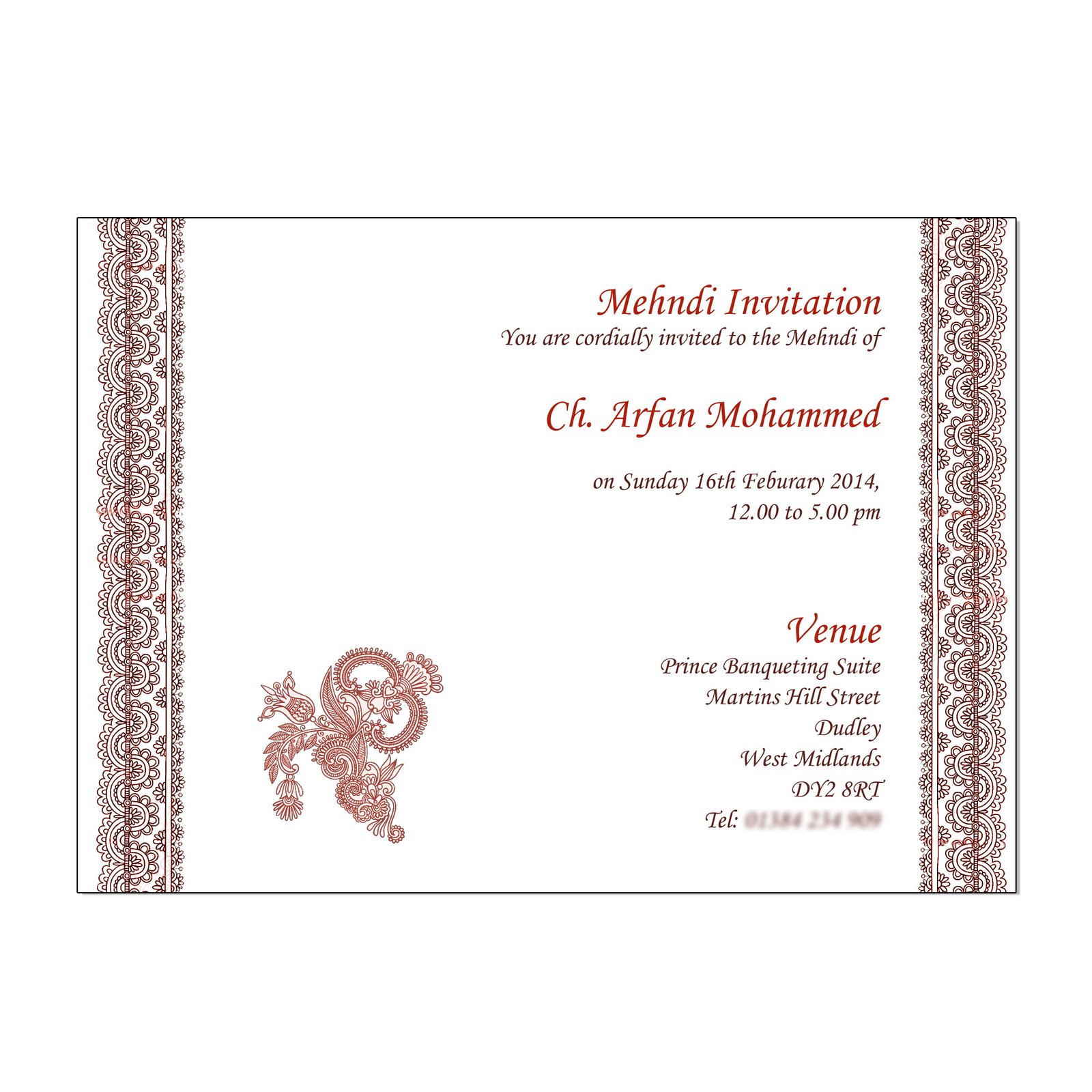 Mehndi night invitations 03 - Rawal Grafix